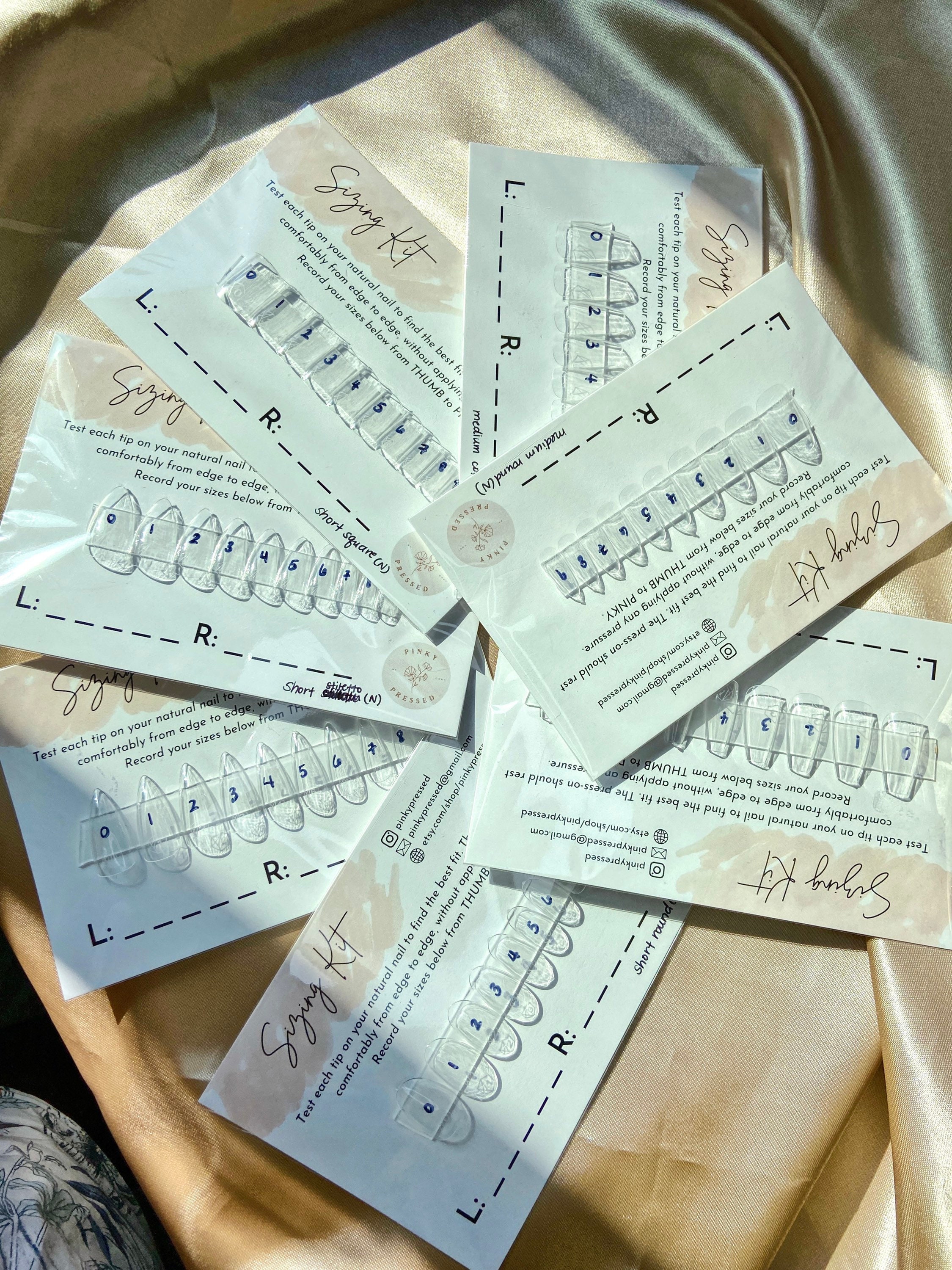 Press-on Sizing Kit | Apres Gel-x | Nail Measurements (FREE Shipping ...