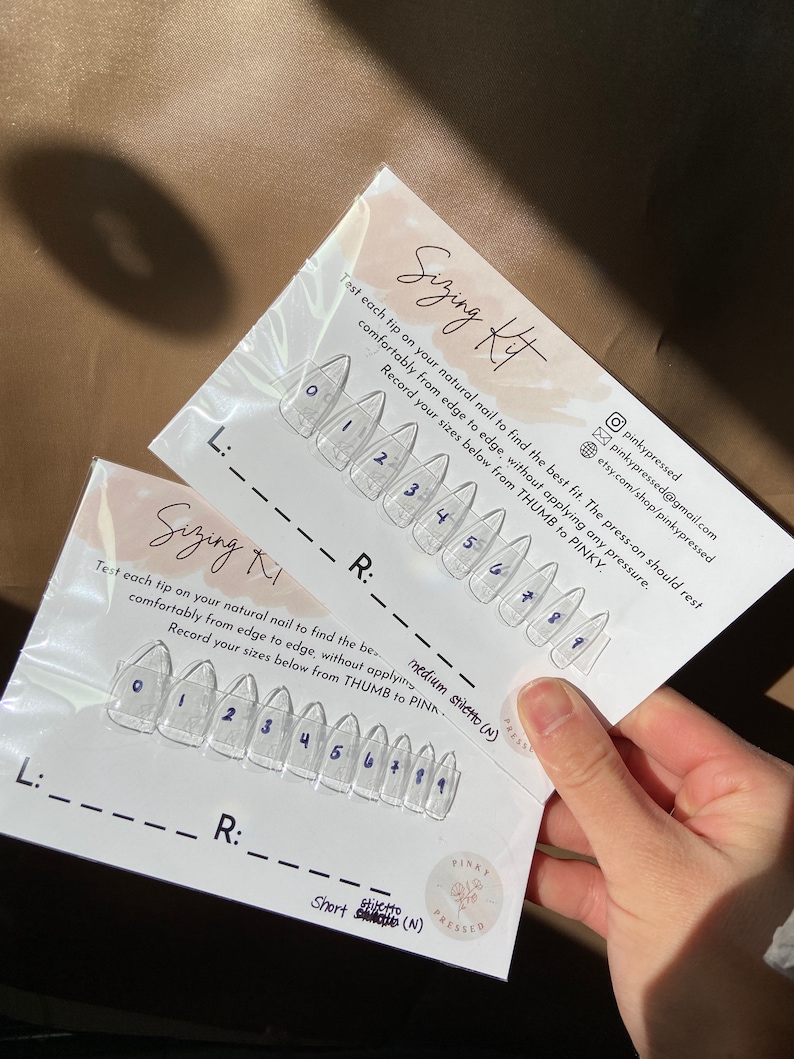Press-on Sizing Kit | Apres Gel-x | Nail Measurements (includes ...