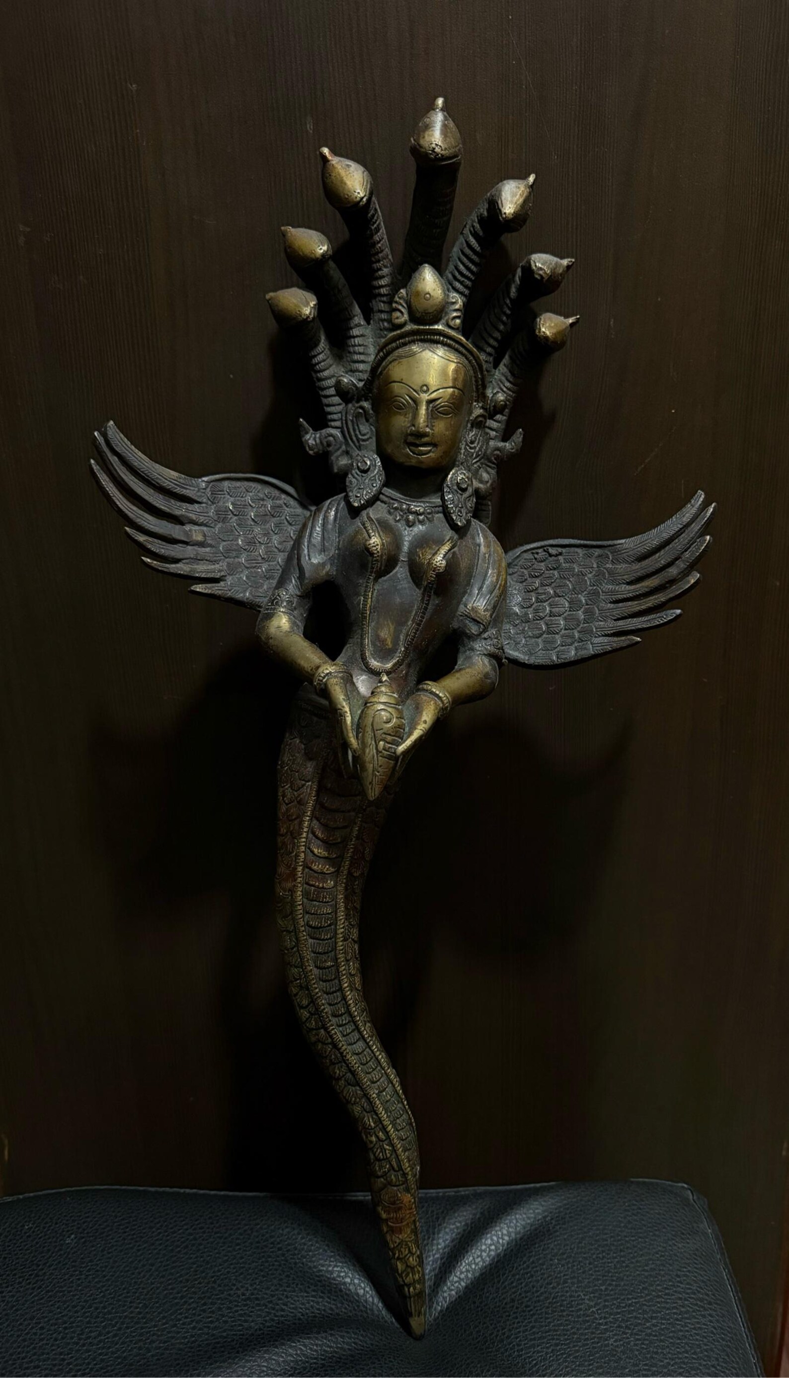 Antique Naga Kanya Bronze Statue: Nepalese Snake Goddess Sculpture - Etsy