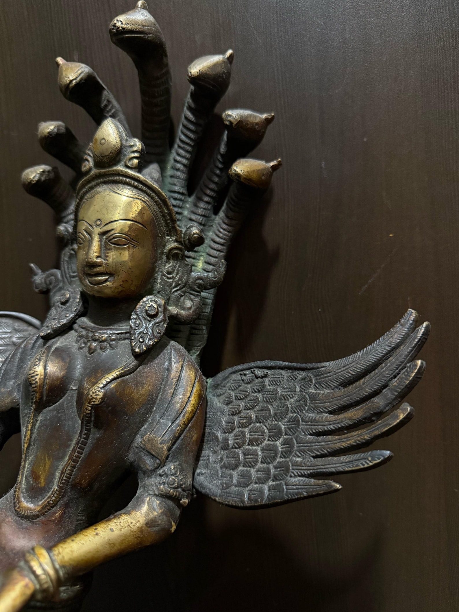 Antique Naga Kanya Bronze Statue: Nepalese Snake Goddess Sculpture - Etsy