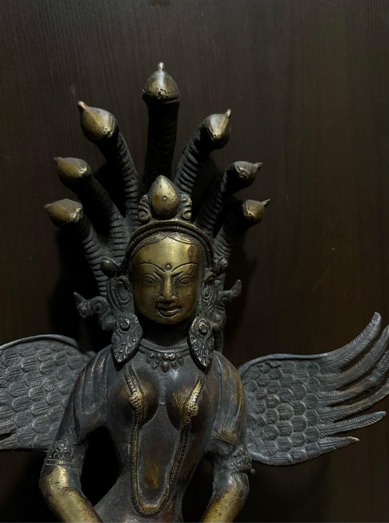 Antique Naga Kanya Bronze Statue: Nepalese Snake Goddess Sculpture - Etsy