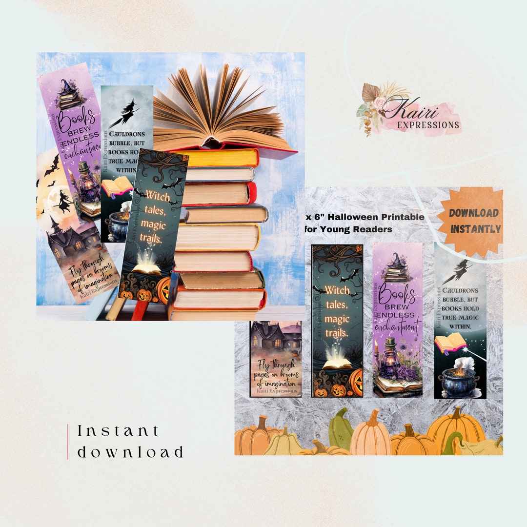 Spooky Halloween Bookmarks | Printable Reader Gift (PDF) - Etsy Canada