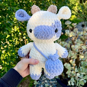 Soft Blueberry Cow Plushie - Etsy