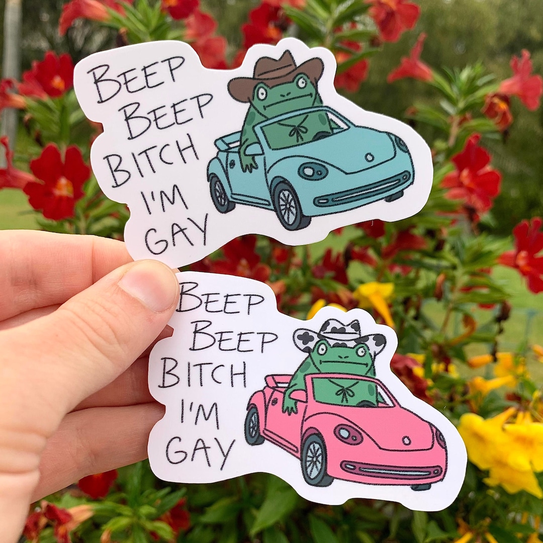 Pride Frog Vinyl Stickers - Etsy