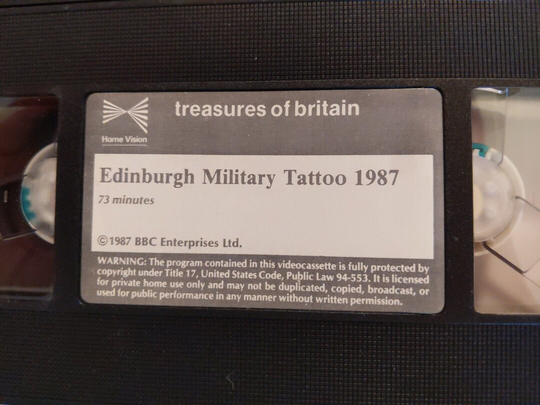 Edinburgh Military Tattoo 1987 Treasures of Britain VHS No Case/box - Etsy