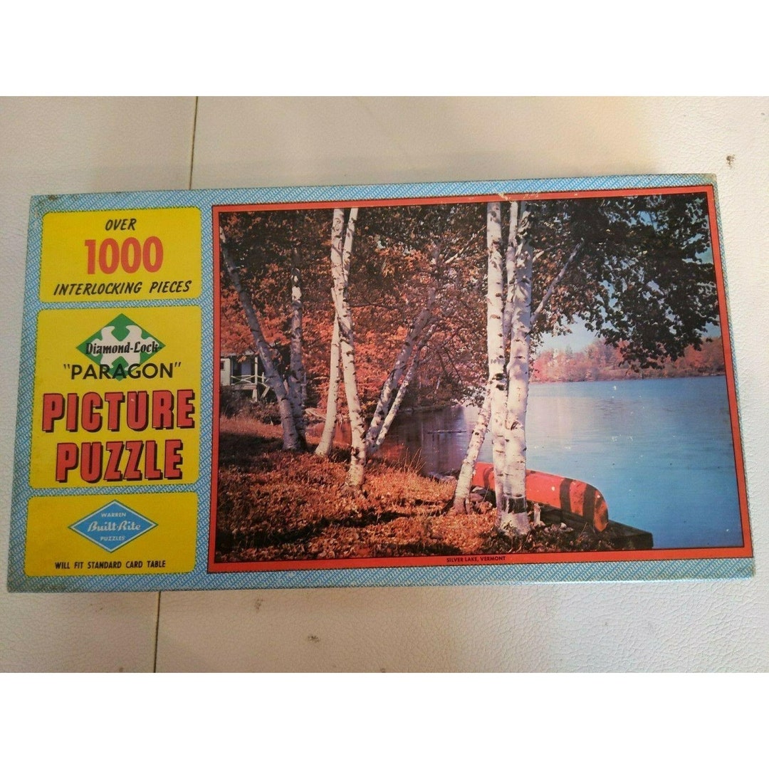Warren Built-rite Puzzles Silver Lake, Vermont Vintage 1000 Piece ...
