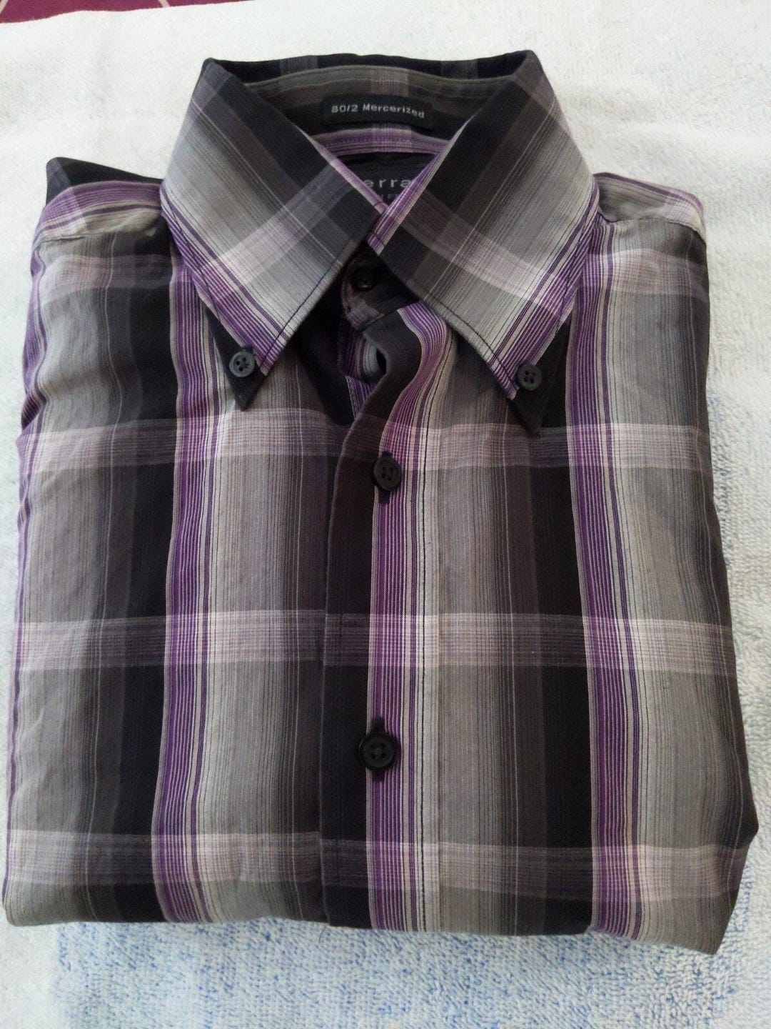 J Ferrar Modern Fit Men's Cotton Dress Casual Shirt - Size Small 14.5 ...