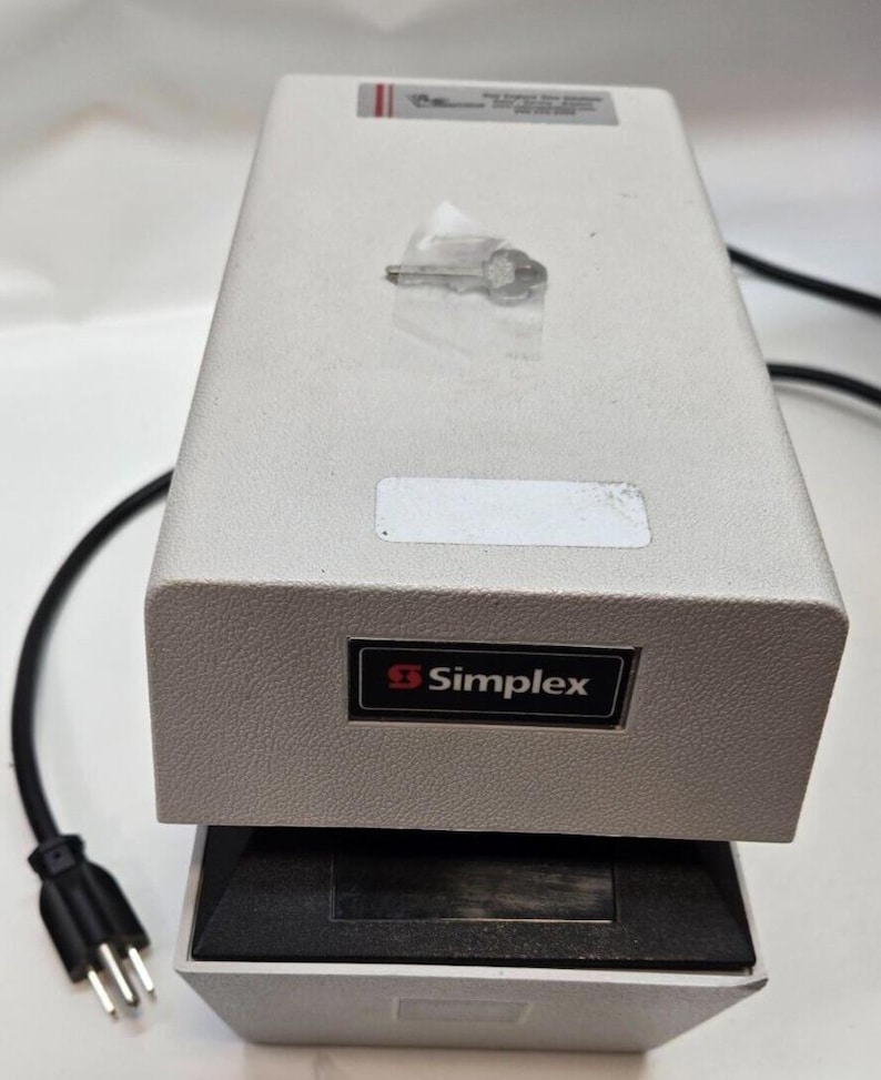 Simplex 1307-9001 Time Stamp Recorder Clock With Key Tested - Etsy