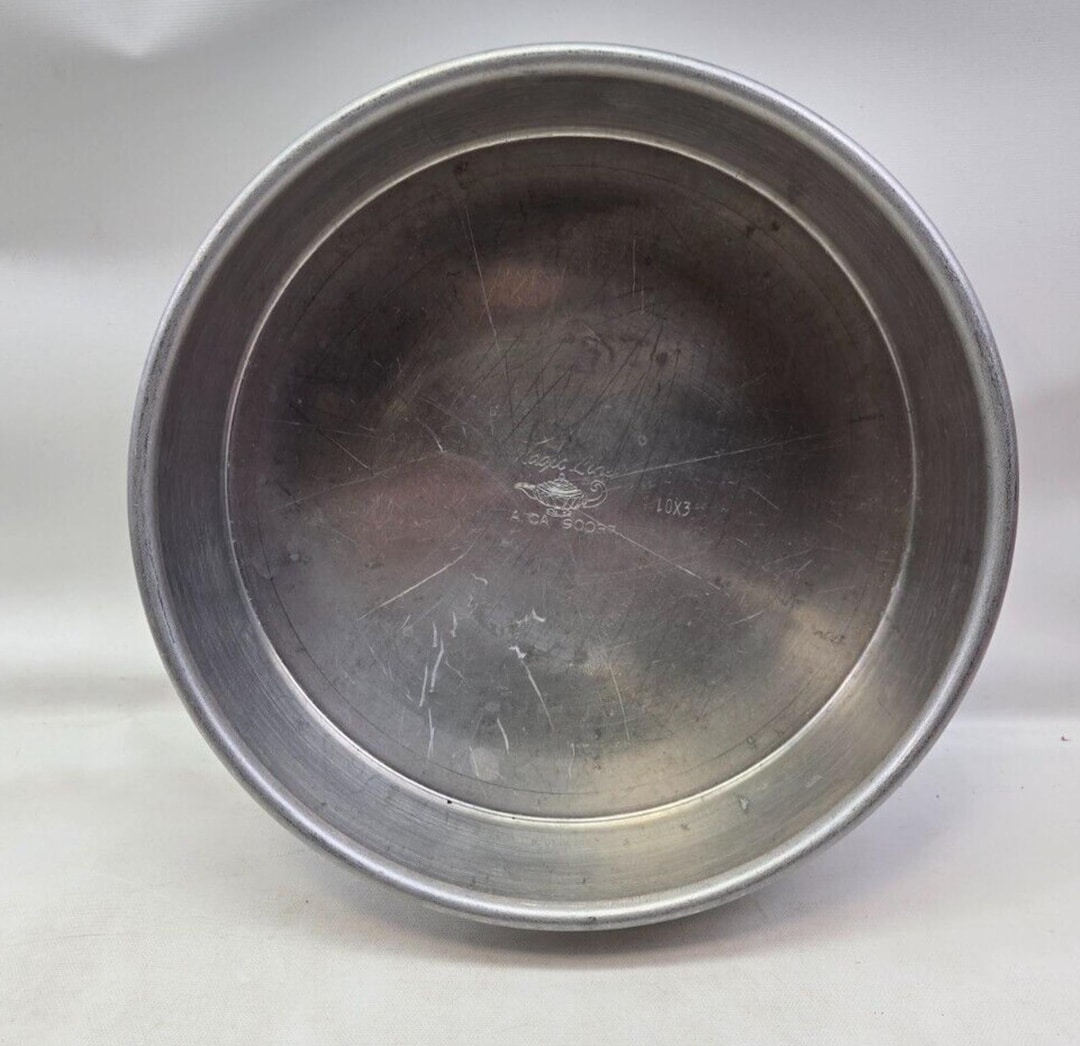 Magic Line 10x3 Round Aluminum Cake Pan Flared Lip Vintage L.A. C.A ...