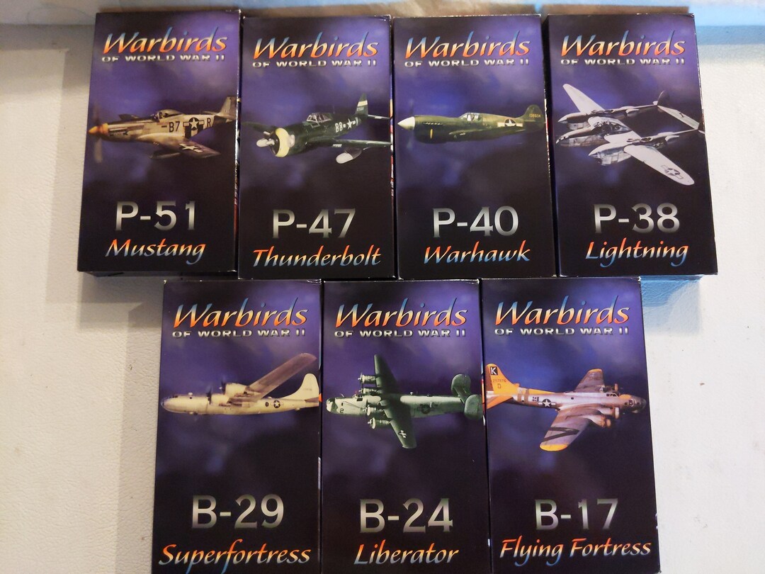 VHS Tapes Warbirds of World War II - Box Set of 7 - Etsy