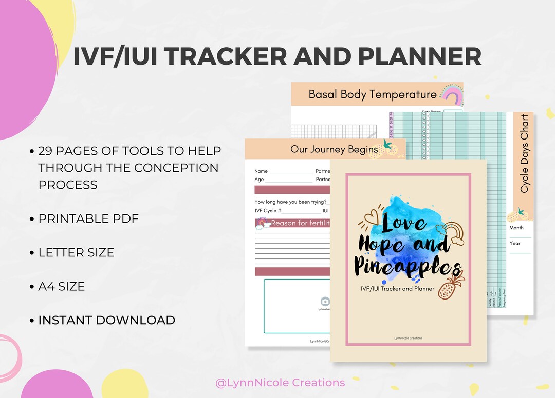 Fertility Planner IVF and IUI Journal Trying to Conceive - Etsy España