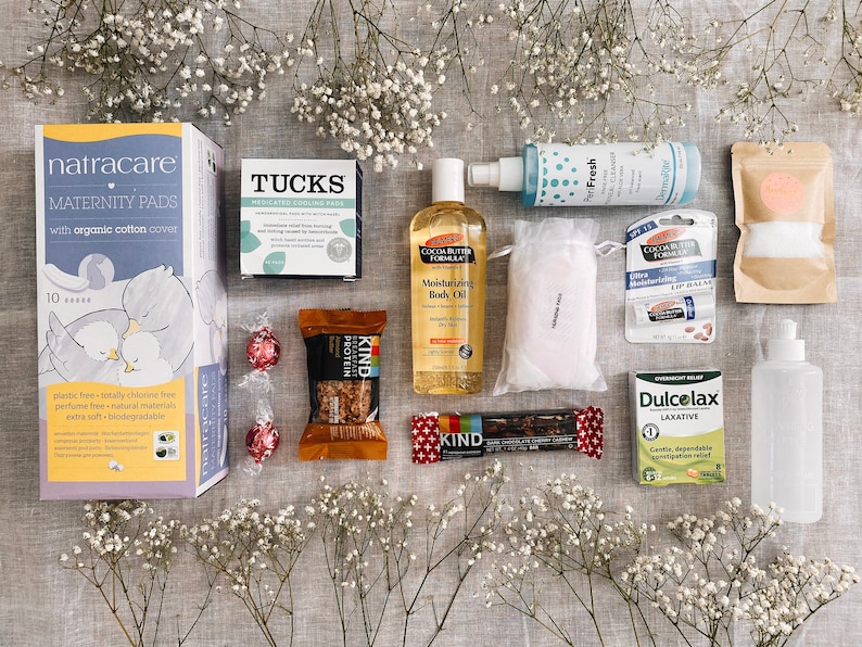 Essential Postpartum Care Package, Baby Shower Gift, New Mom Gift Box ...
