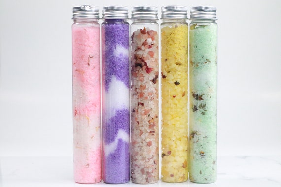 Large Botanical Bath Salt Tubes Bath Soak - Etsy