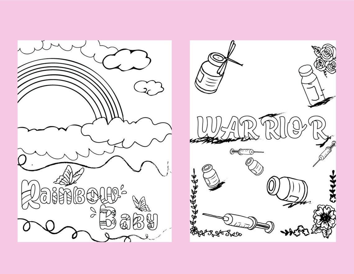 Printable IVF Coloring Pages, Fertility Coloring Book, Pregnancy ...