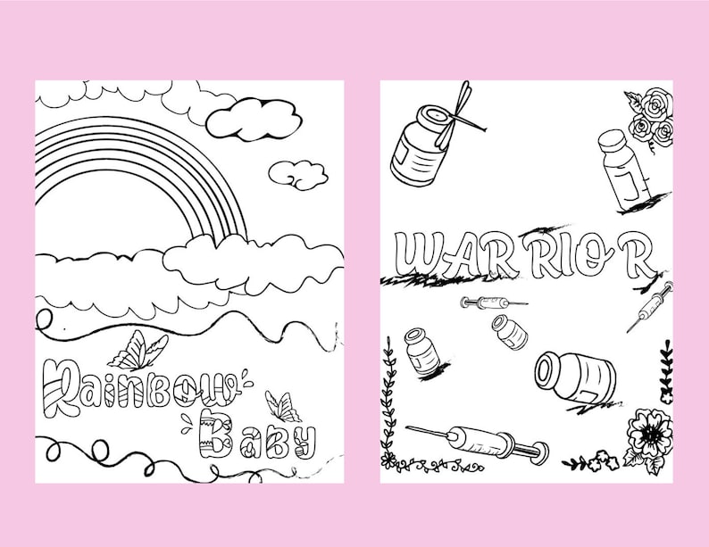 Printable IVF Coloring Pages, Fertility Coloring Book, Pregnancy ...