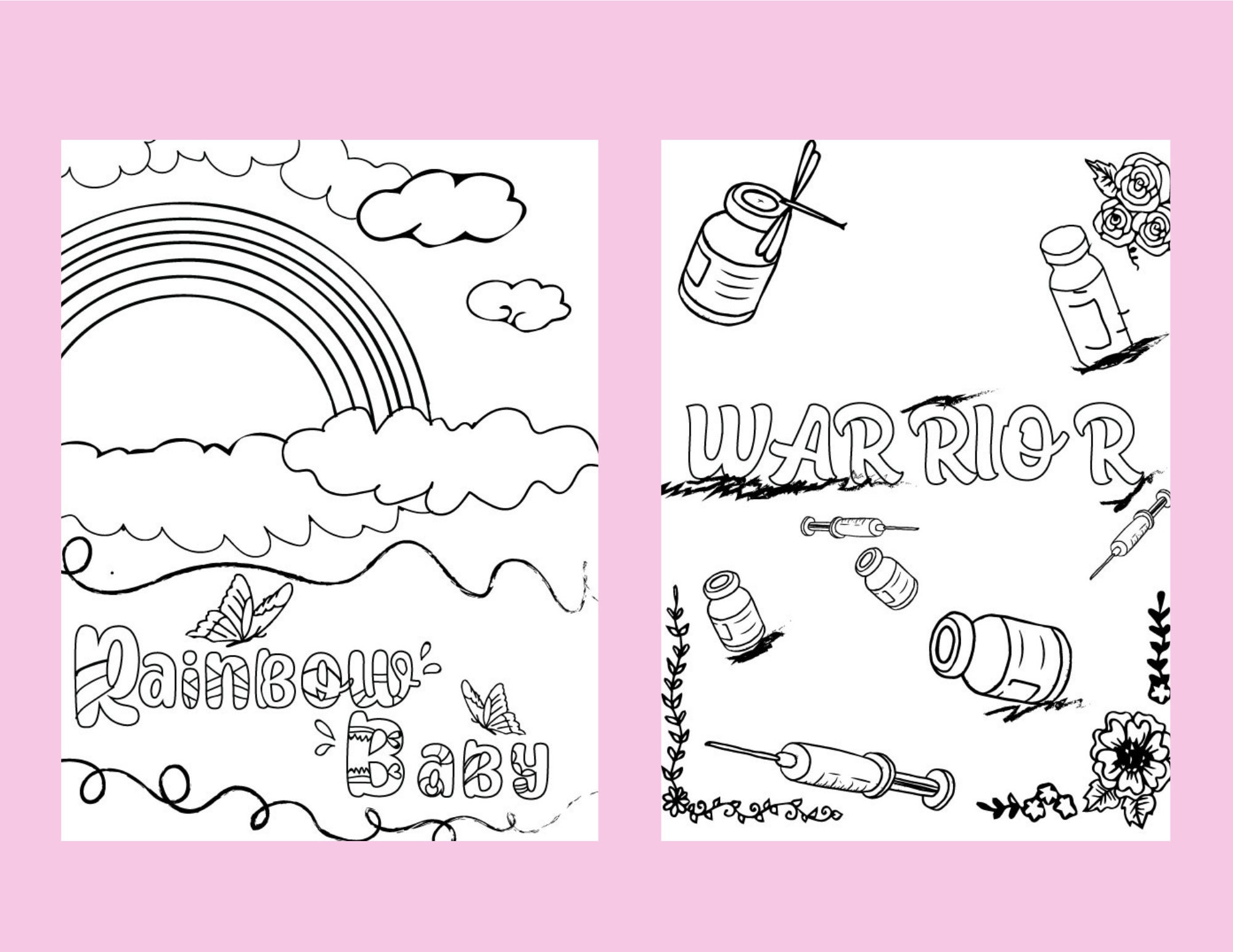 Printable IVF Coloring Pages Fertility Coloring Book - Etsy Australia