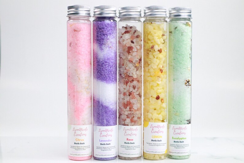 Large Botanical Bath Salt Tubes Bath Soak - Etsy