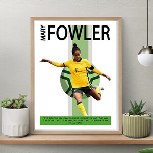 Mary Fowler Soccer Player, Printable Poster, Motivational Quote, Soccer ...