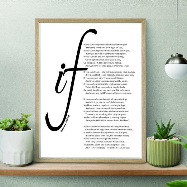 If Rudyard Kipling - Etsy