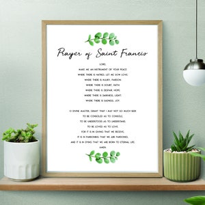 Prayer St Francis Printable, Peace Prayer of Saint Francis, St Francis ...
