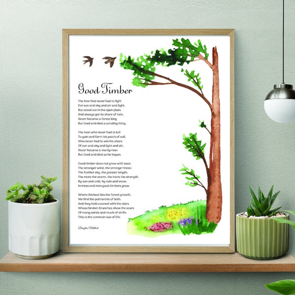 Good Timber Poem - Etsy