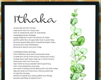 Ithaca Poem Greek - Etsy