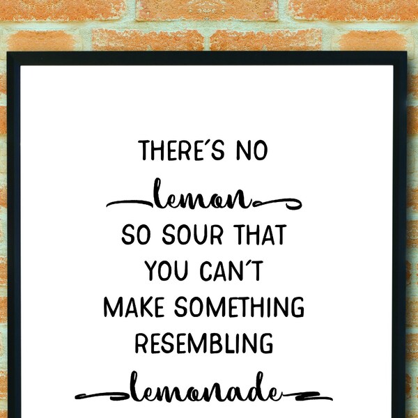 Lemon Quote - Etsy