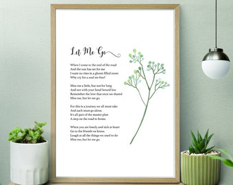 Miss Me but Let Me Go by Christina Rossetti Poem Strength Funeral ...