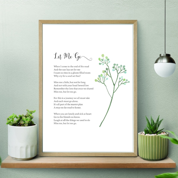 Miss Me but Let Me Go Poem - Etsy