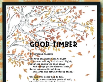 Good Timber Poem - Etsy