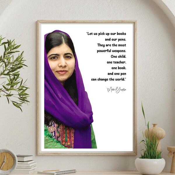 Malala Yousafzai - Etsy