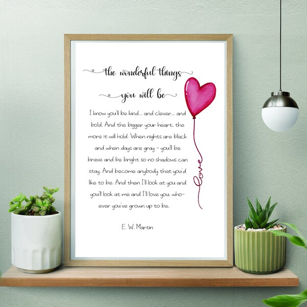 The Wonderful Things You Will Be - Etsy