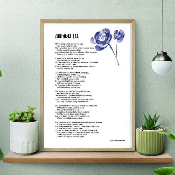 Annabel Lee Poem - Etsy