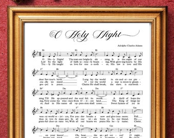 O Holy Night Hymn Printable - Etsy