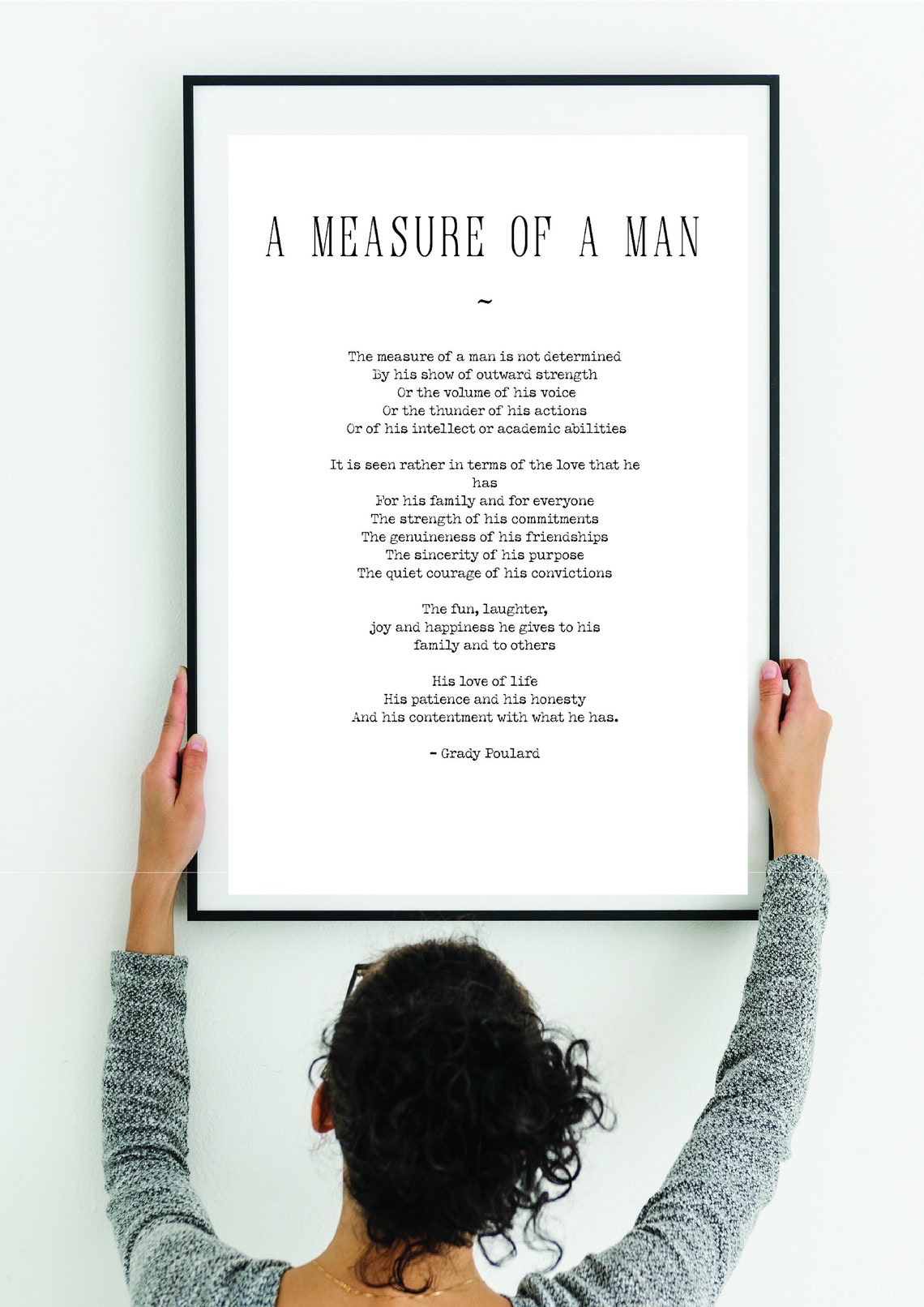 A Measure of the Man Digital Print Gift for Him Dad Husband | Etsy UK