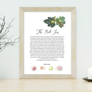 Sylvia Plath, the Bell Jar Quote, the Fig Tree, Digital Download, Book ...