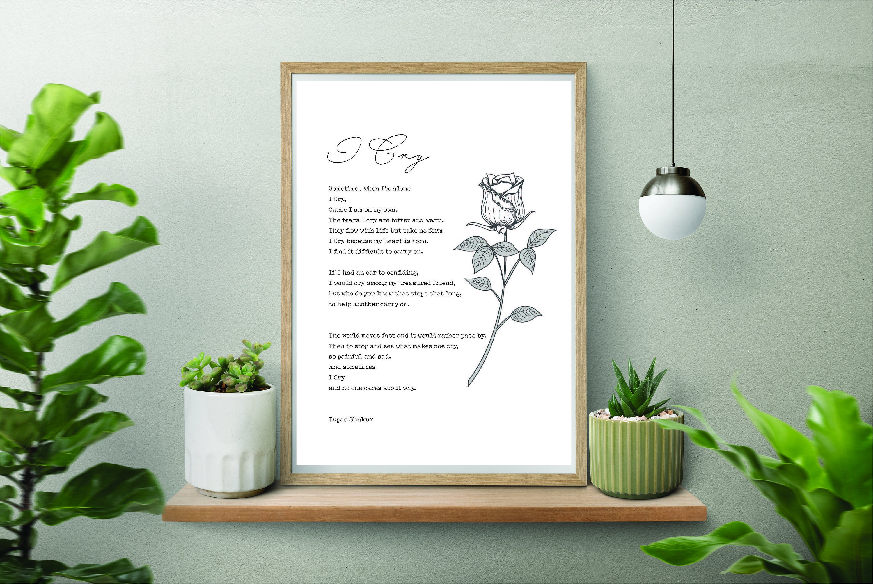 I Cry by Tupac Shakur Emotional Poem Poetry Tupac - Etsy