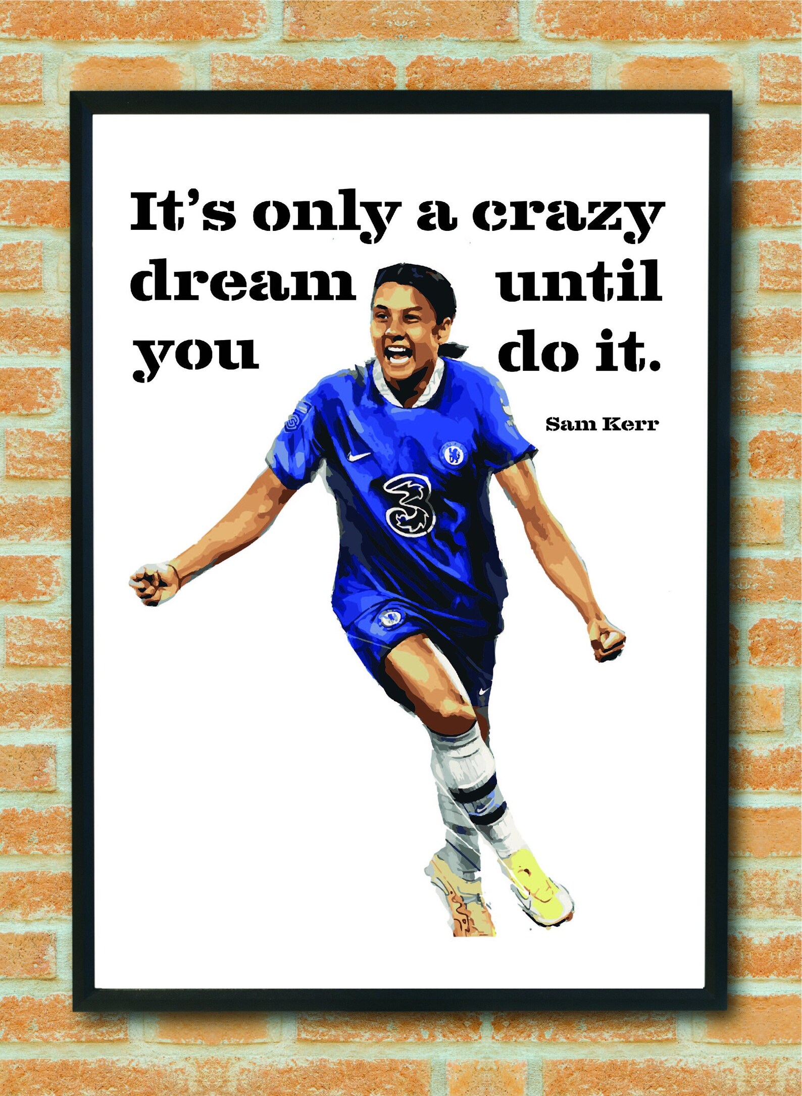 Sam Kerr Soccer Printable Poster Chelsea Motivational - Etsy