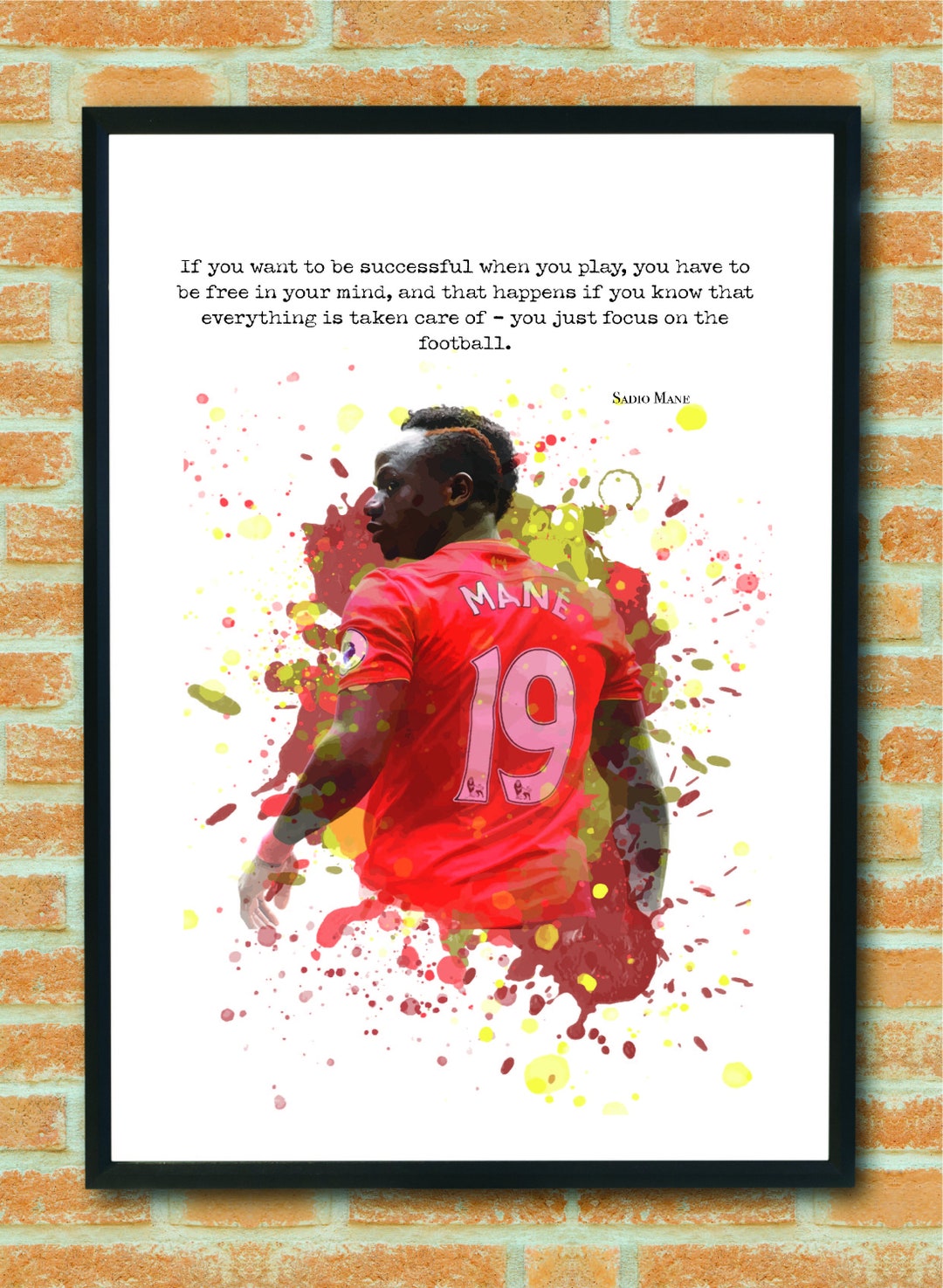 Sadio Mane Printable Poster Motivational Quote Fathers - Etsy