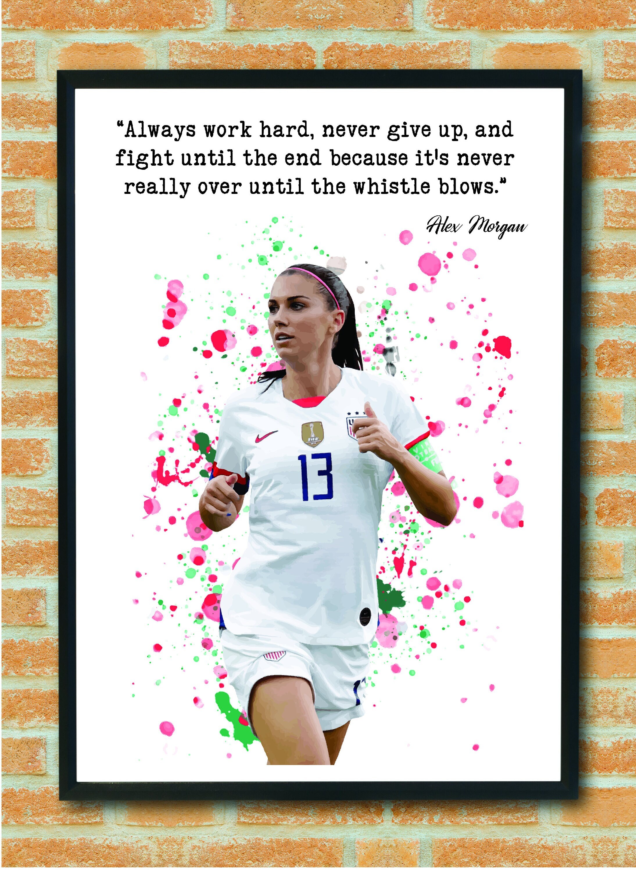 Alex Morgan USA Print Alex Morgan Poster Female Soccer - Etsy