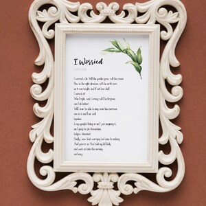 I Worried Mary Oliver Poem Emotion Motivation Inspiration Print Wall ...