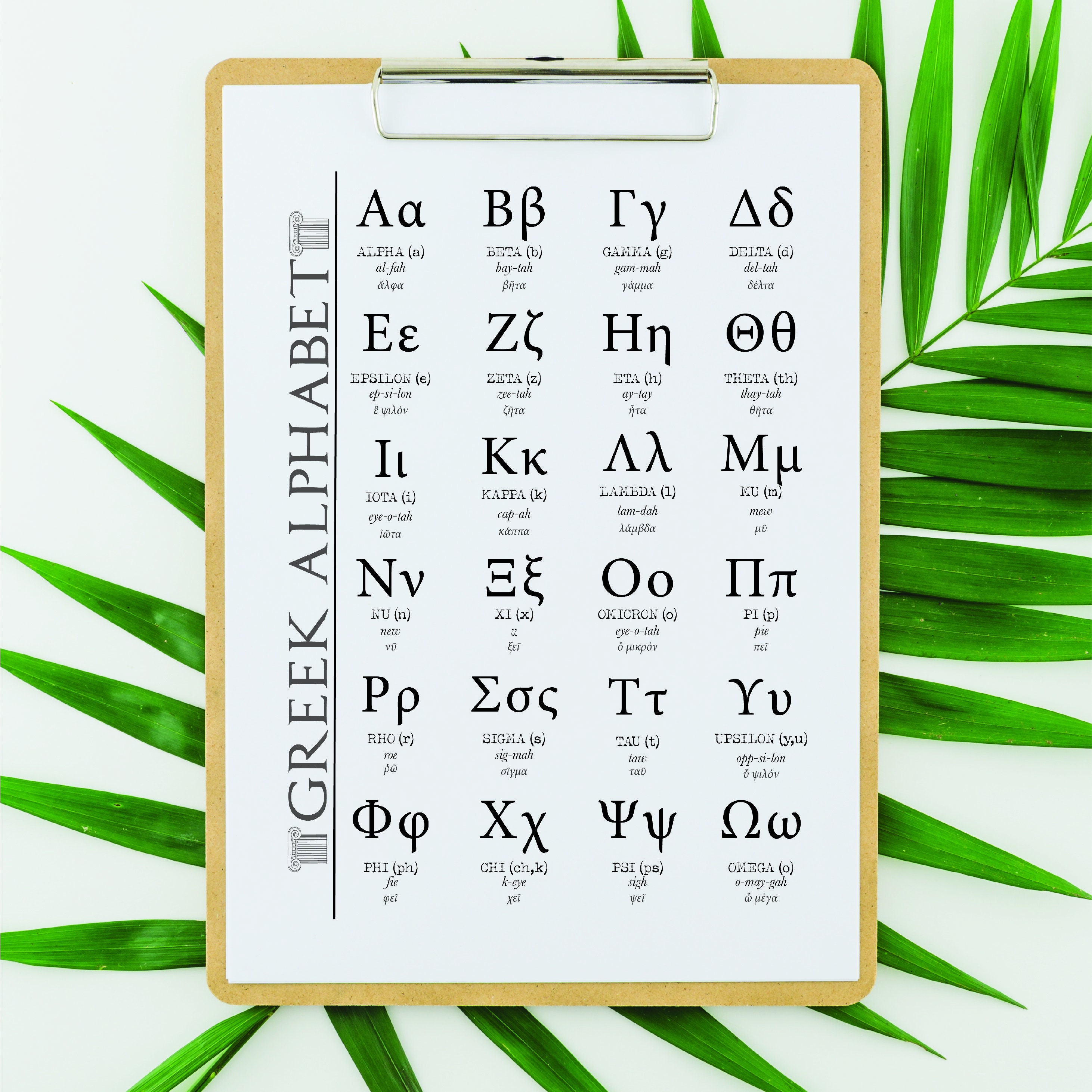Greek Alphabet For Kids