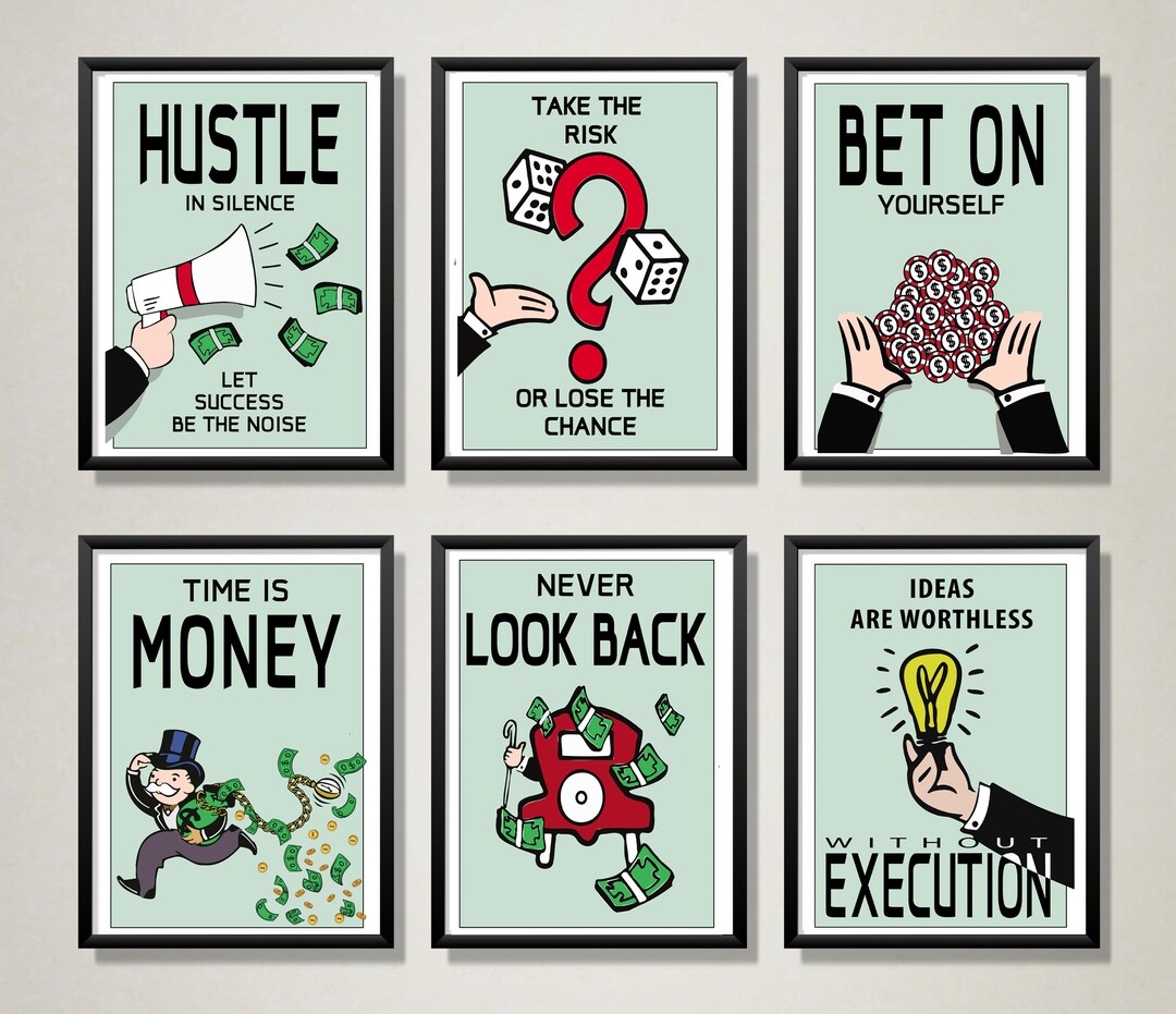 Mono-poly Motivational Poster Set of 6, Mono-poly Poster, Inspirational ...