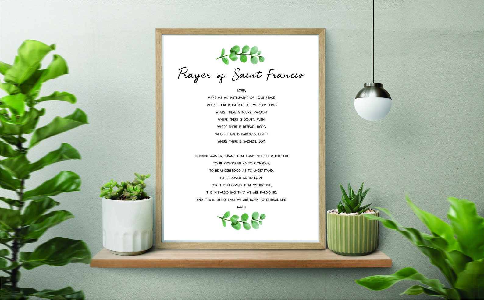 Prayer St Francis Printable, Peace Prayer of Saint Francis, St Francis ...