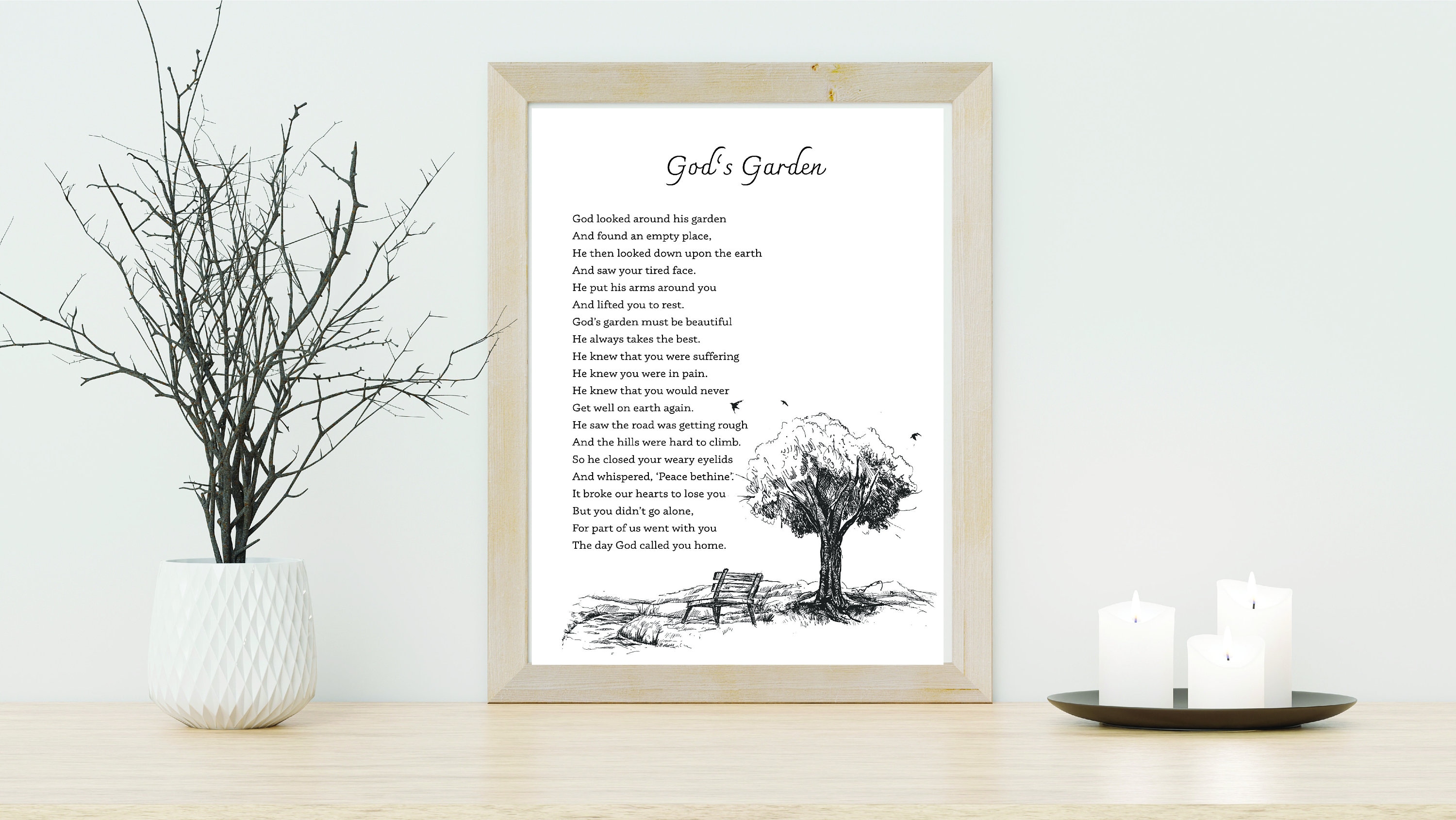 God's Garden Suffering Pain Funeral Poem Sympathy - Etsy UK