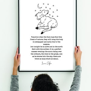 Two Headed Calf by Laura Gilpin Digital Poem Art Wall Art Print Poster ...