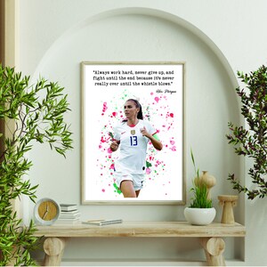 Alex Morgan USA Print, Alex Morgan Poster, Female Soccer Print, Morgan ...
