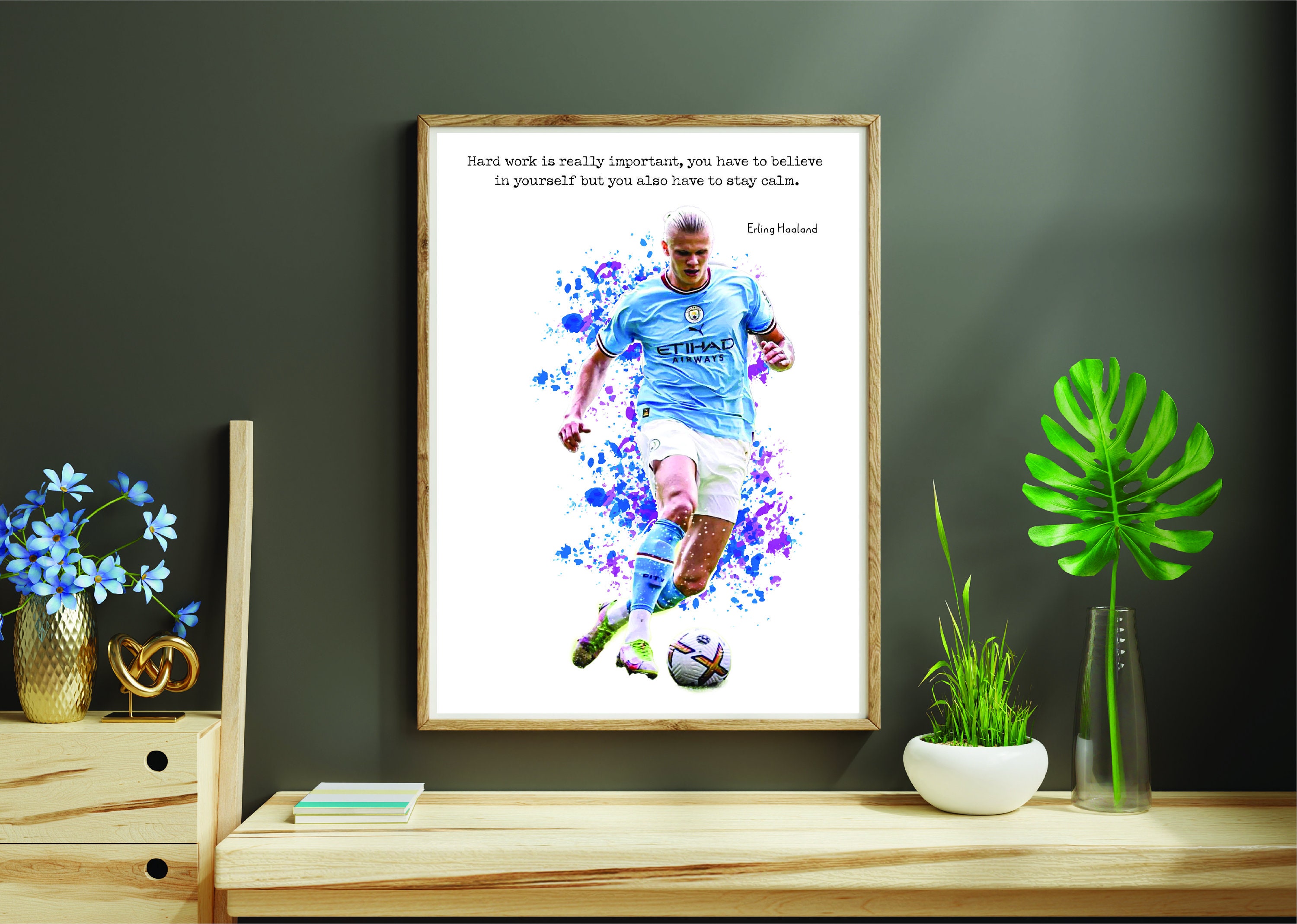 Erling Haaland Soccer Football Printable Poster - Etsy