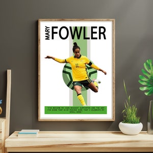 Mary Fowler Soccer Player, Printable Poster, Motivational Quote, Soccer ...