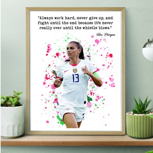 Alex Morgan USA Print, Alex Morgan Poster, Female Soccer Print, Morgan ...